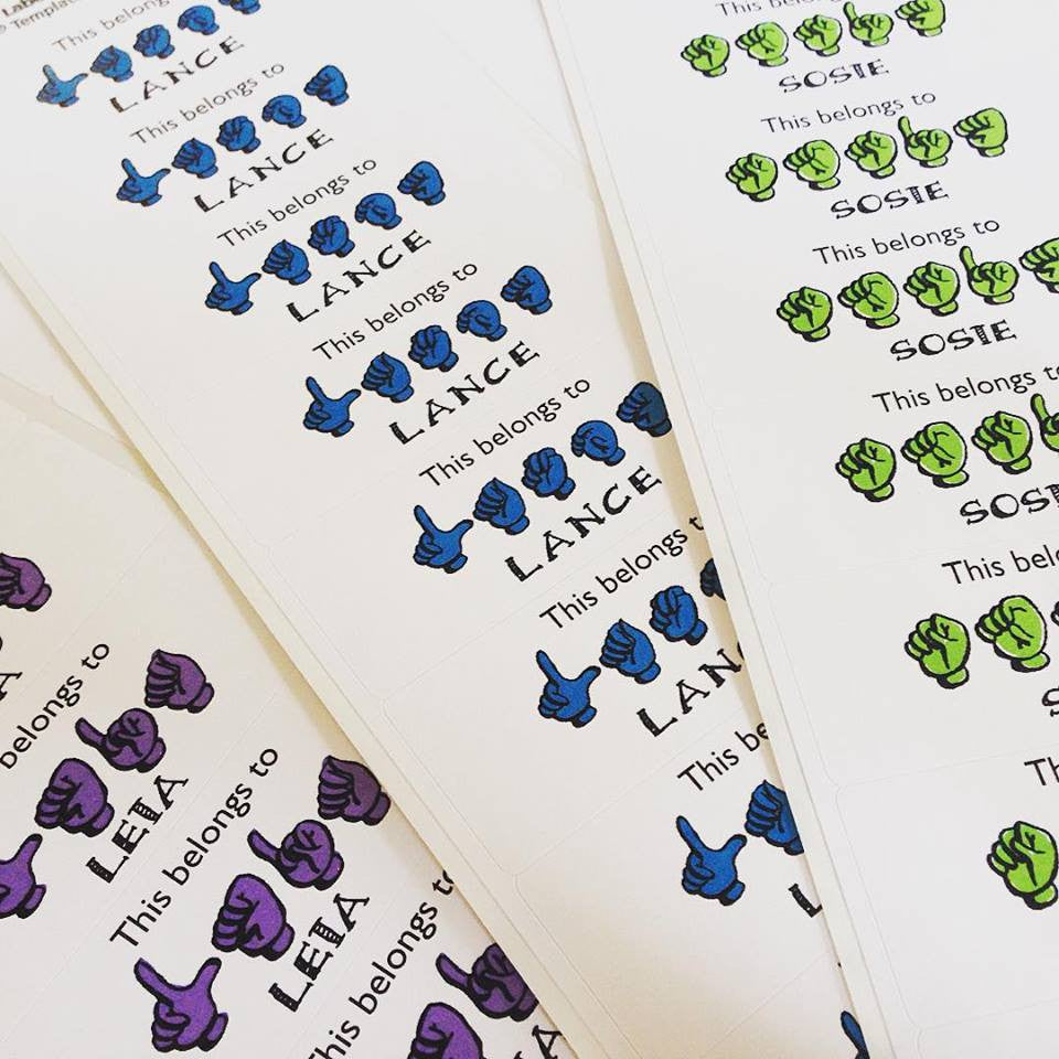 Custom American Sign Language Fingerspelling Name on Sticker Labels ...